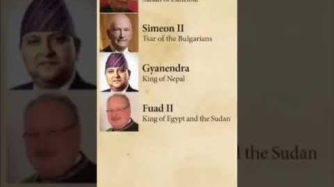 4 living former monarchs whose thrones were abolished: